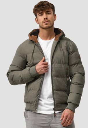 Indicode Winterjacke Herren Adeline Jacke Winter Herrenjacke mit Teddyfutter, gef&uuml;tterte Kapuze