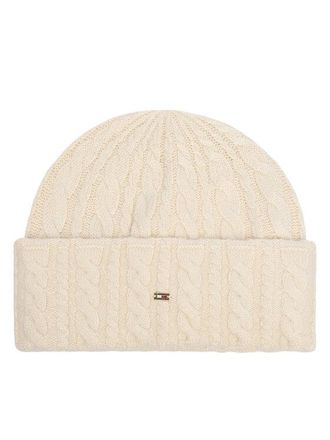 Tommy Hilfiger M&uuml;tze Enamel Flag AW0AW19111 Creme