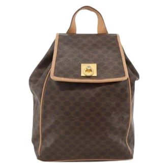 Celine Pre-owned Vintage Rucksack mit Zugband und &Uuml;berschlag - - Pre-owned - Damen - Braun - ONE SIZE