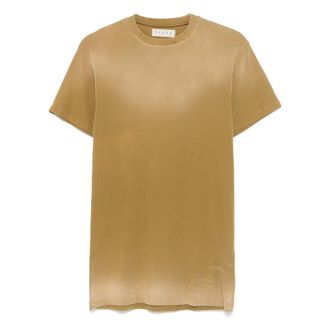 Paura Geripptes Tee in Olivgr&uuml;n - - Tops - Herren - Braun - M