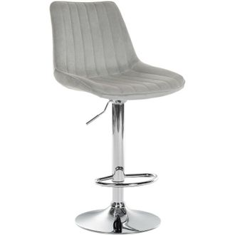 Clp Barhocker Toni Samt grau chrom