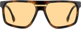 Carrera Sonnenbrille mit eckigem Gestell - Braun
