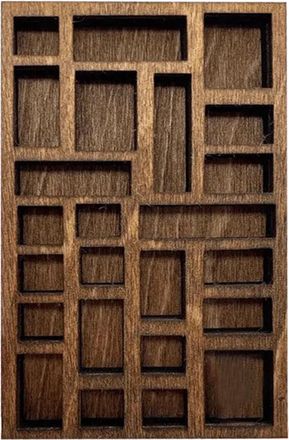 Generic Curio- aus Holz-Kies-Schatten-Box mit 25 F&auml;chern, Wand-Pr&auml;sentationshowcase f&uuml;r Country-Stil | Miniaturfiguren, Gew&uuml;rzdosen, kleine Sammelst&uuml;cke