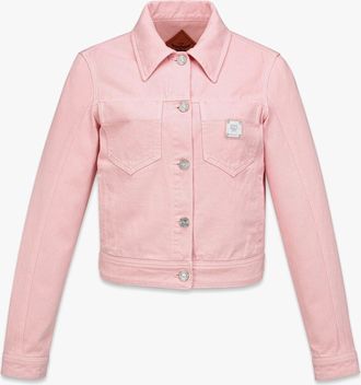 MCM Washed-Denim-Jacke SOFT PINK COTTON