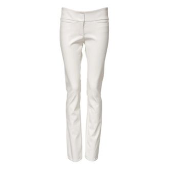 Dolce & Gabbana Wei&szlig;e High-Waist-Tapered-Hose - - Trousers - Damen - Wei&szlig; - S