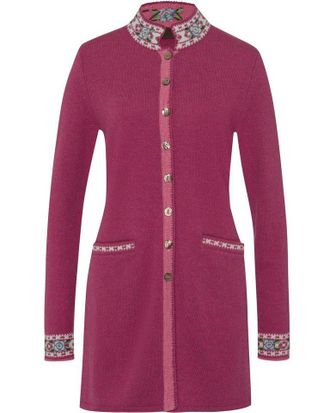 Reitmayer Strickjacke Lange Strickjacke mit Jacquard-Muster