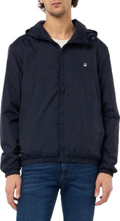 Benetton Herren 2vdwun057 Jacke, blau, S