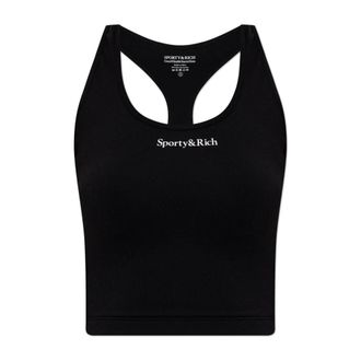 Sporty & Rich Femme, Tops, Noir, Taille: 38 FR Débardeur Noir