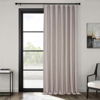 Half Price Drapes Vorh&auml;nge aus Kunstleinen f&uuml;r Wohnzimmer (1 Panel), extra breit, strukturiert, Raumverdunkelungsvorh&auml;nge f&uuml;r Schlafzimmer, 274 cm lang, Vorh&auml;nge f&uuml;r He