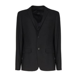 Calvin Klein Schwarze Baumwoll-Elasthan-Jacke - - Jackets - Herren - Schwarzk - S