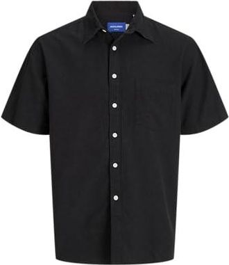 Jack & Jones Joralmeria Structure T-Shirt SS, Noir, XL Hommes