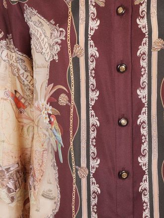 Zimmermann Printed Silk Blouse - Burgundy