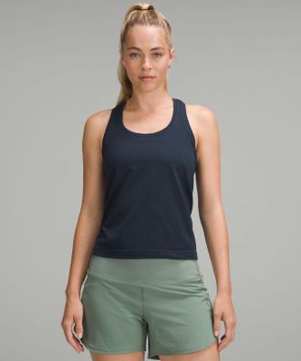 lululemon D&eacute;bardeur dos nageur Swiftly Tech 2.0 Longueur taille pour Femmes - Bleu - Taille 10