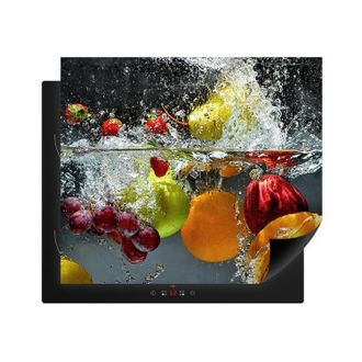 Decorwelt Herdabdeckplatte aus Kunststoff Induktionsmatte Herdabdeckmatte Abdeckung Ceranfeld Fr&uuml;chte Bunt 60x52 cm Abdeckplatte Ceranfeldabdeckung Antirutschma