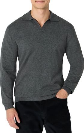 Amazon Essentials Herren Langarm-Polopullover aus Strick, Regular Fit, Dunkelgrau Meliert, XXL
