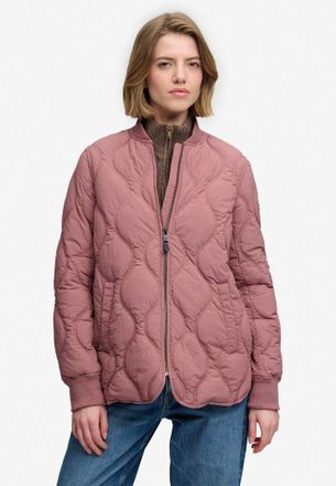 Superdry Steppjacke SHORT ONION QUILT LINER JKT mit Rei&szlig;verschluss, aus Nylon, Relaxed Fit, unifarbene Optik