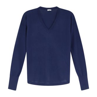 Aspesi V-Ausschnitt Pullover - - Knitwear - Damen - Blau - XL