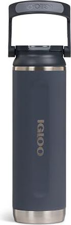 Igloo Sipper 20 - Bouteille isotherme acier inox 570 ml, anthracite, &eacute;tanche et compatible boissons gazeuses. Sans BPA, maintient vos boissons chaudes ou fr