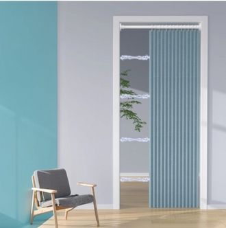 ICEGREY Magnetischer Türvorhang für Türen, Leinen, Akkordeon-Stil, Türvorhänge für offenen Schrank, Schlafzimmer, Verdunkelung Falttürabdeckung für Tür, 1 Vor