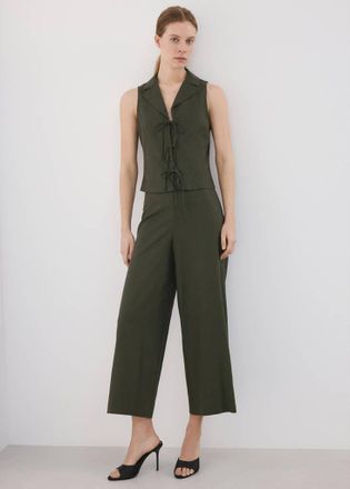 Mango Chemise bretelles nou&eacute;es kaki - Femme - XS - MANGO