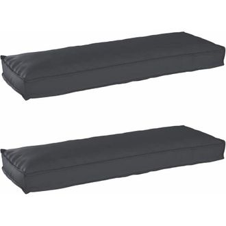 vidaXL Set de coussins de palette 2 pcs Noir 120 x 40 x 8 cm Vidaxl
