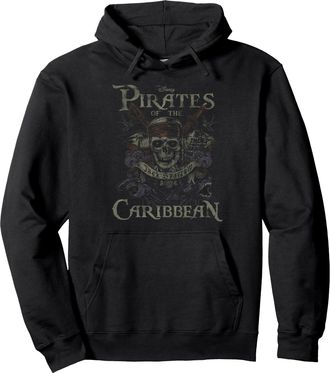 Disney Pirates Of The Caribbean Skull Jack Sparrow Pullover Hoodie