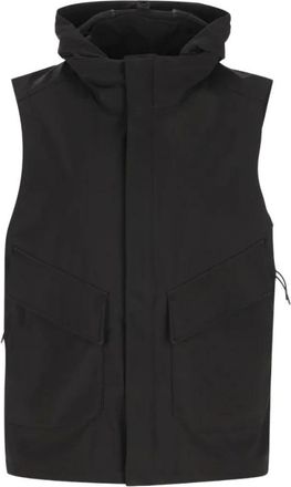 C.P. Company C.p. Company, Homme, Vestes, Noir, Taille: XS Gilet sans manches &agrave; capuche
