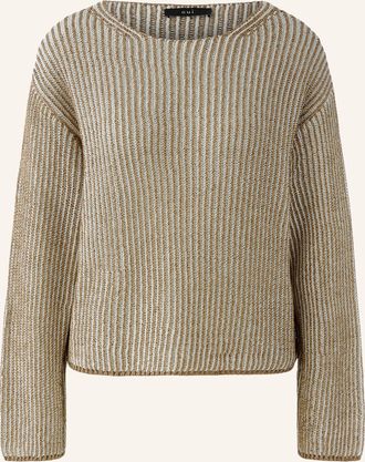 Oui Pullover Mit Glitzergarn braun