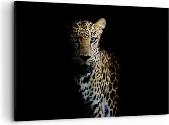 Arttor Wandbilder Dekoration Wohnzimmer Schattig Leopard Panther Bilder auf Leinwand 120x80cm Leinwandbild Schlafzimmer Küche Deko Wand Kunstdruck Art Groß X