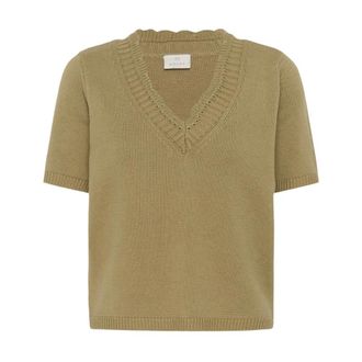 Kaffe V-Ausschnitt Strickware - - Knitwear - Damen - Gr&uuml;n - XL