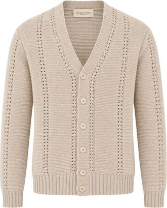 Daniele Fiesoli Gilet col V - Homme - Pulls - Beige - Taille: XL