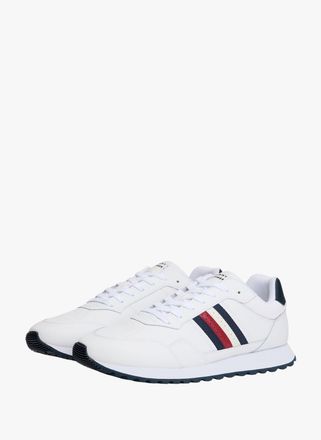 Tommy Hilfiger Baskets embl&eacute;matiques en cuir crant&eacute;es