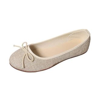 Generic Ballerines plates d&eacute;contract&eacute;es &agrave; bout rond pour femme - L&eacute;g&egrave;res, respirantes et confortables - Chaussures classiques &agrave; enfiler - Chaussures de travai