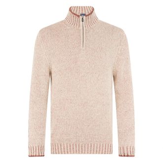 Fedeli Lang&auml;rmliger Pullover mit Rei&szlig;verschluss - - Knitwear - Herren - Beige - L
