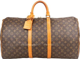 Louis Vuitton Crossbody Bags - Louis Vuitton Canvas Monogram Keeepall 55 - Gr. unisize - in Braun - für Damen