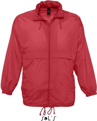 SOLS Sols Windbreaker Surf Regenjacke M L XL XXL Viele Farben zur Auswahl (XXL, Rot) XXL,Rot