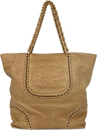 Chanel 2007 Tote Bag mit Kette - Nude