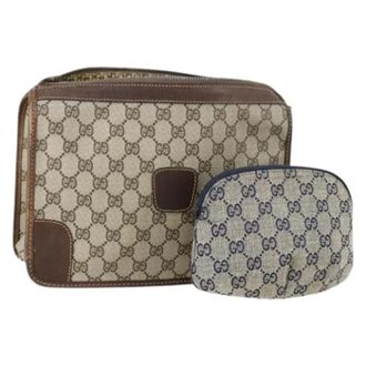 Gucci Pochette en toile Pre-owned - Femme - Pre-owned - Beige - Taille: ONE Size
