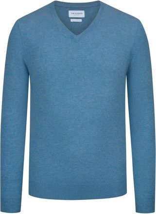 Tom Rusborg Leichter Kaschmirpullover mit V-Ausschnitt in