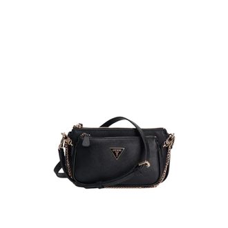 Guess Femme, Sacs, Noir, Taille: ONE Size Sac Bandoulière Noir Style Saffiano