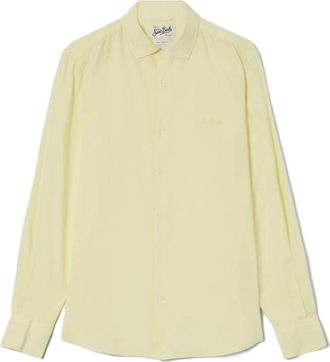 MC2 Saint Barth Homme, Chemises, Jaune, Taille: M Cotton Voile Shirt