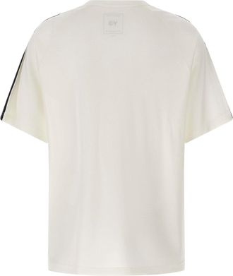 Yohji Yamamoto 3-Stripe Tape Detail T-Shirt - White