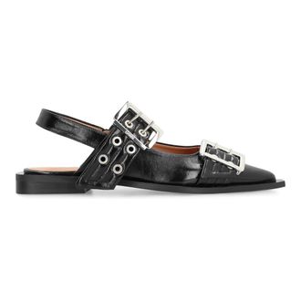 Ganni Feminine Ballerinas mit Schnalle - - Shoes - Damen - Schwarzk - 36 EU