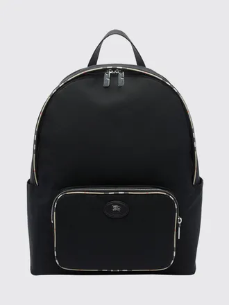 Burberry Sac &agrave; dos en polyester noir avec logo Equestrian Knight Design