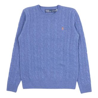 Polo Ralph Lauren Femme, Pulls, Bleu, Taille: 44 FR Pull Ras du Cou en Maille C&acirc;bl&eacute;e