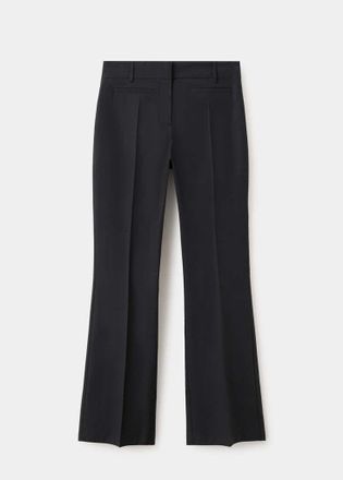 Mango Pantalon droit d&eacute;tail coutures noir - Femme - 32 - MANGO