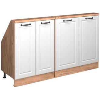 Vicco Dachschrägenschrank Rion, Goldkraft Eiche/Weiß Landhaus, 2er Set, Vicco