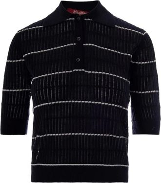 Max Mara Femme, Tops, Bleu, Taille: 36 FR Pull en Fil de Soie et de Laine