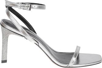 Tory Burch Femme, Chaussures, Gris, Taille: 38 EU Sandale &agrave; talon Pav&eacute;