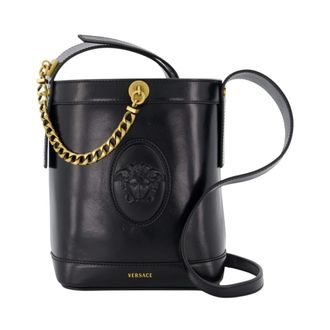 Versace Pivot Mini Leder Beuteltasche - - Bags - Damen - Schwarzk - ONE SIZE
